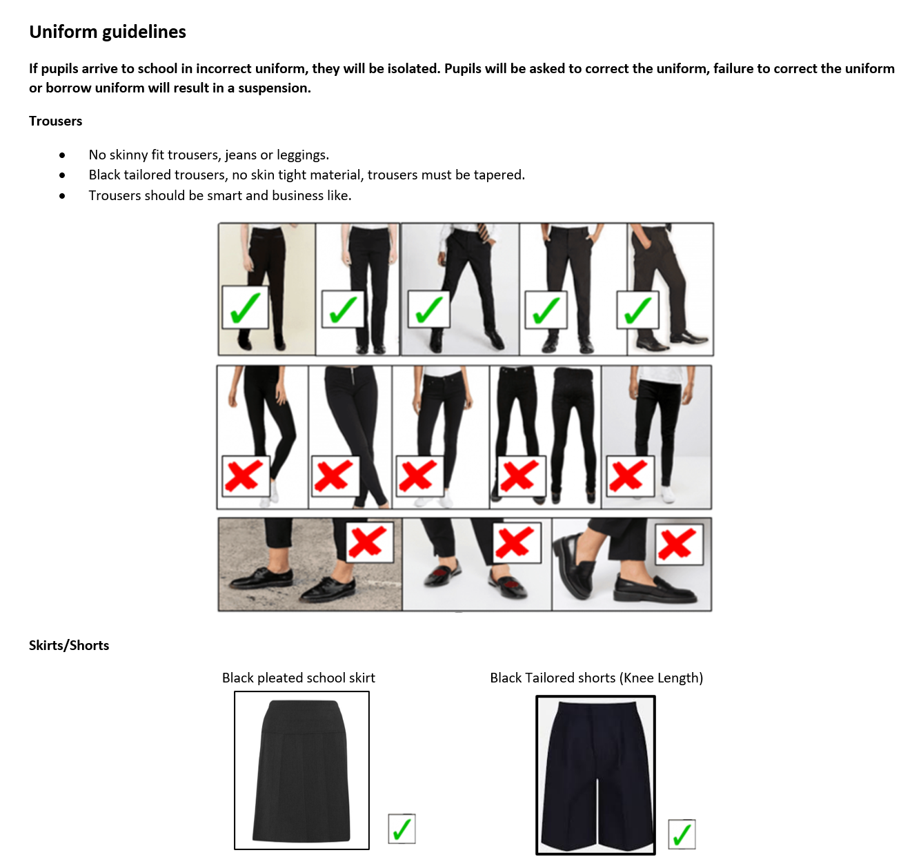 Uniform | Parents | The George Eliot Academy